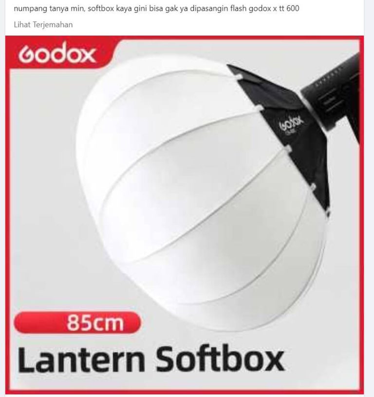 Apakah Bisa Softbox Lantern Pake Flash Eksternal Speedlite? Bisa - Self Studio