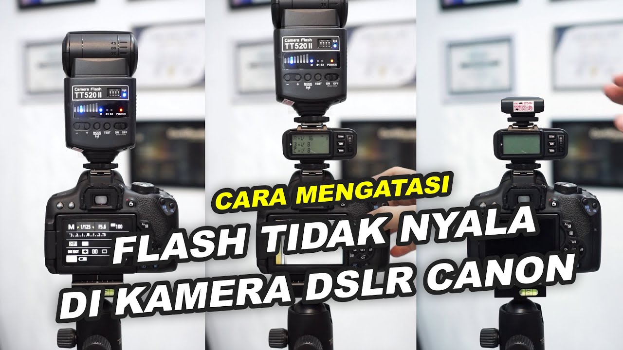Mengatasi Flash Eksternal/Lampu Studio Tidak Nyala di Kamera DSLR Canon Mode Live View Monitor ...